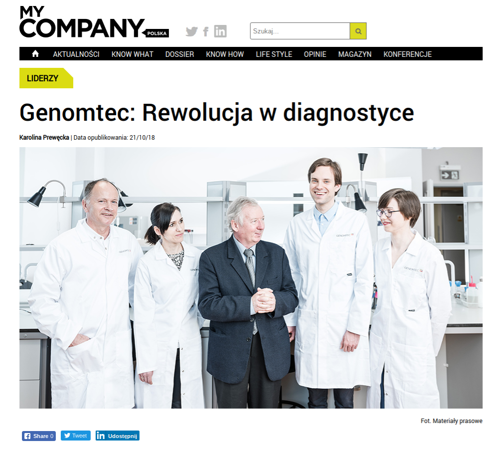 My Company o Genomtec - Genomtec