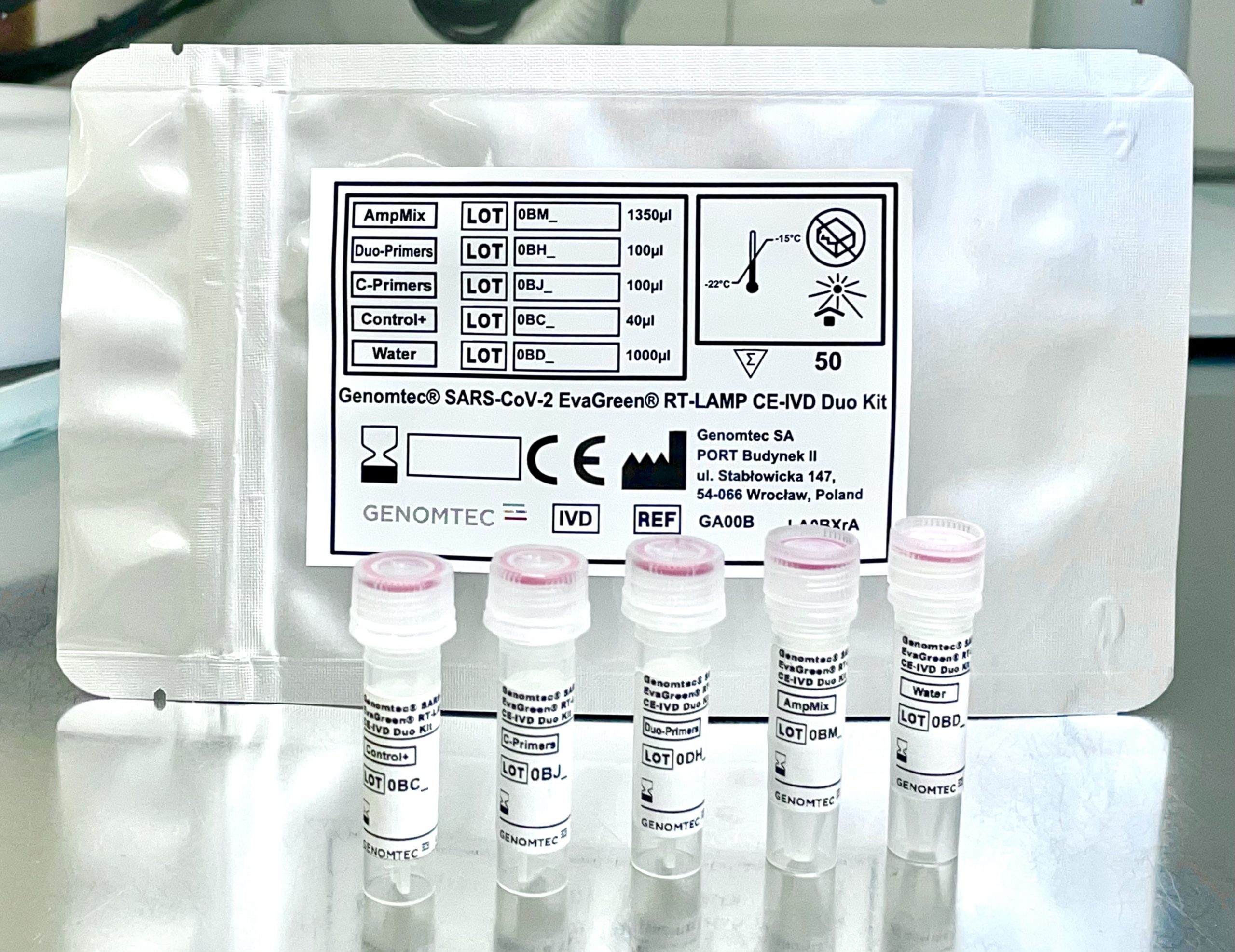 Genetic tests Genomtec SARS-CoV-2 Duo Kit (Cat. no.: GA00B) and Direct ...